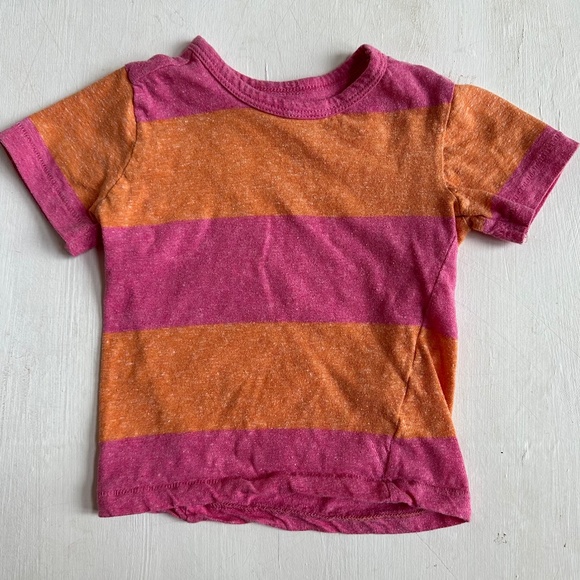 Primary | Shirts & Tops | Primary Pink Orange Striped Tee | Poshmark